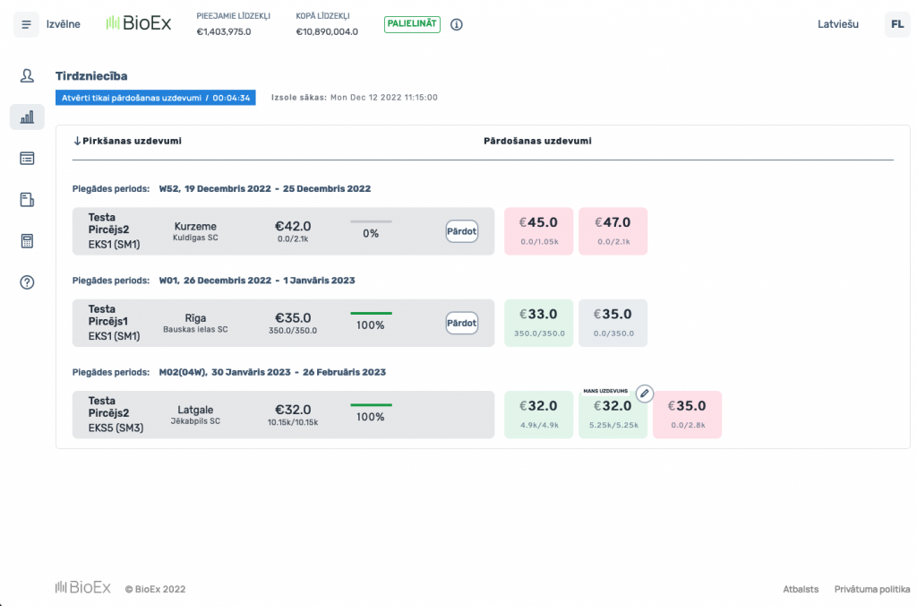 Biomasas tirdzniecības Platforma – BioEx